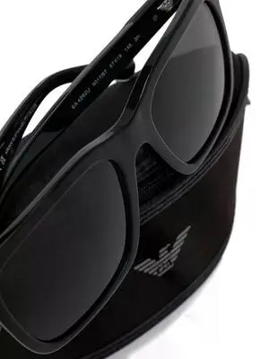 Emporio Armani Rectangle-frame Sunglasses - Black