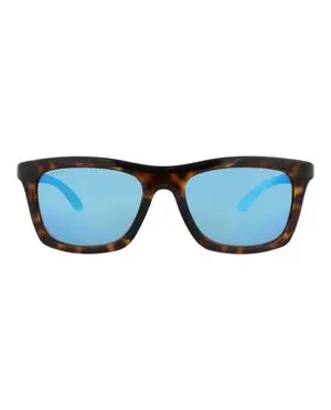 Gucci Square Frame Sunglasses - Havana Blue Blue (gg1735s/30015534/003)
