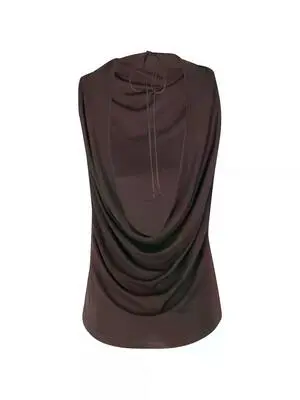SEMICOUTURE Cowl-neck Sleeveless Top