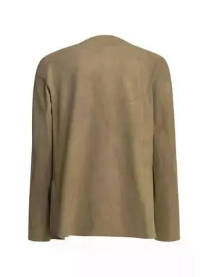 SALVATORE SANTORO Collarless Suede Jacket