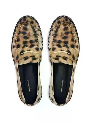 VANDA NOVAK Greta Leopard-print Loafers
