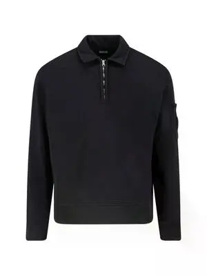 C.P. COMPANY Lens-detail Half-zip Sweatshirt - Black