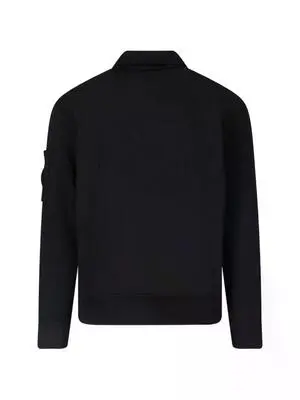 C.P. COMPANY Lens-detail Half-zip Sweatshirt - Black