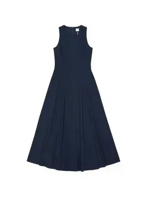 Eleventy Sleeveless Flared Midi Dress - Blue