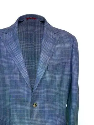 Luciano Barbera Plaid-pattern Notch-lapel Blazer