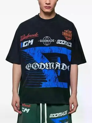 GODMADE 7 Speed Graphic-print T-shirt - Black