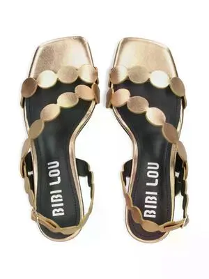 BIBI LOU Onami Scalloped-strap Leather Sandals
