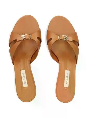Casadei Logo-plaque Leather Sandals