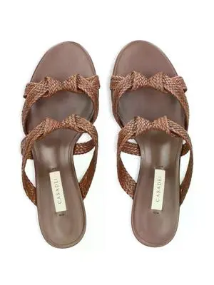 Casadei Julia Woven Knotted Sandals