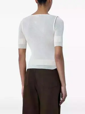 LEMAIRE Lemnaire Seamless Trompe L'oeil Viscose Silk Top - Neutrals