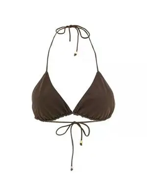 Jacquemus Rond-carré Triangle Bikini Top - Brown