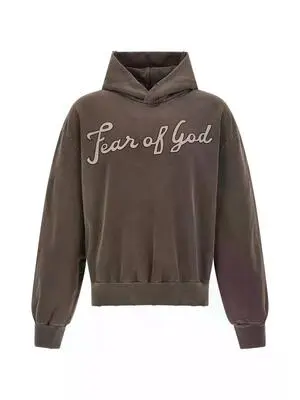 Fear Of God Graphic-print Raglan-sleeve Hoodie - Brown