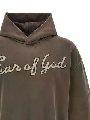 Fear Of God Graphic-print Raglan-sleeve Hoodie - Brown