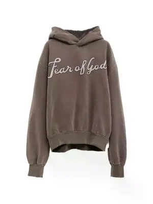 Fear Of God Graphic-print Raglan-sleeve Hoodie - Brown