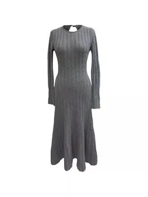 Women's Long Sleeve Midi Knit Dresses