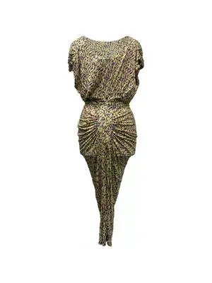 Saloni Printed Ruched Dress