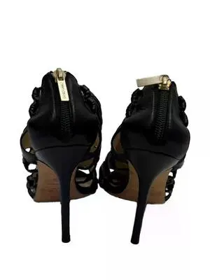 JIMMY CHOO Cut-out Leather Sandals