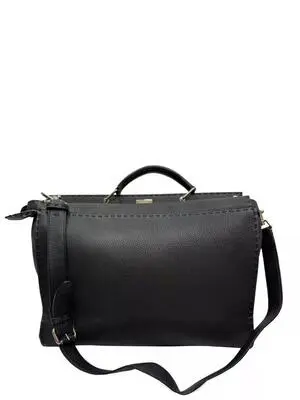 Fendi Selleria Peekaboo Top Handle Bag - Black