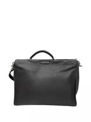 Fendi Selleria Peekaboo Top Handle Bag - Black