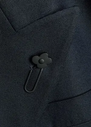 LARDINI Double-breasted Cashmere And Wool-blend Blazer