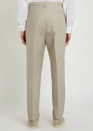 Brunello Cucinelli Cotton And Linen-blend Trousers - Brown