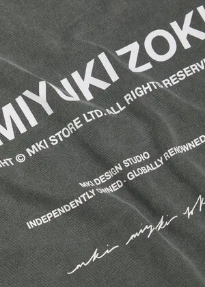 MKI MIYUKI ZOKU Design Studio Cotton T-shirt - Black
