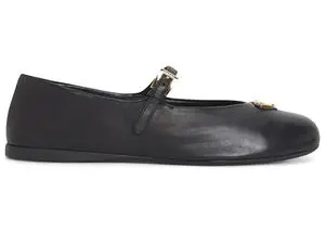 Prada Nappa Leather Ballerinas - Black