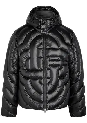 Casablanca Monogram Quilted Shell Jacket - Black