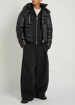 Casablanca Monogram Quilted Shell Jacket - Black
