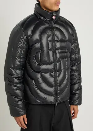 Casablanca Monogram Quilted Shell Jacket - Black