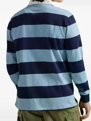 Polo Ralph Lauren Striped Long-sleeve Rugby Polo Shirt - Blue