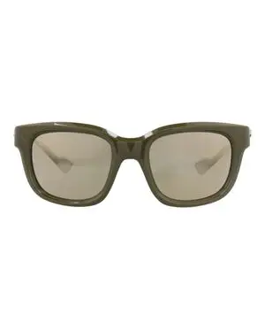 Gucci Square Frame Sunglasses - Green Green Gold (gg1621s/30014935/003)
