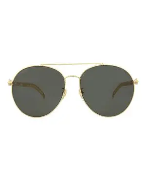 Gucci Round Frame Sunglasses - Gold Gold Grey (gg0725s/30008880/001)
