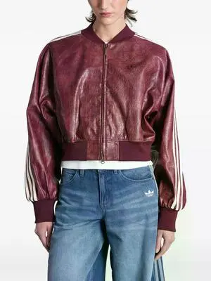 Adidas Crocodile-effect Side-stripe Jacket