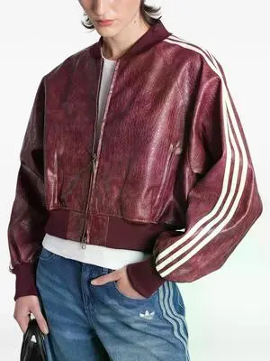 Adidas Crocodile-effect Side-stripe Jacket