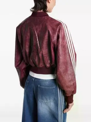 Adidas Crocodile-effect Side-stripe Jacket