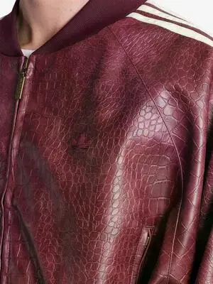 Adidas Crocodile-effect Side-stripe Jacket