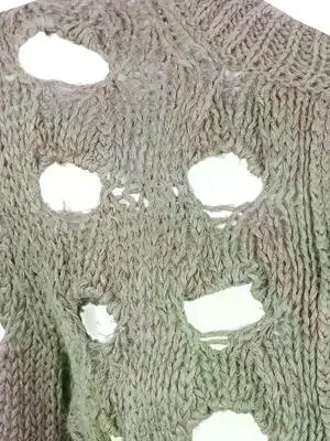 Comme Des Garçons Cut-out Cardigan - Neutrals