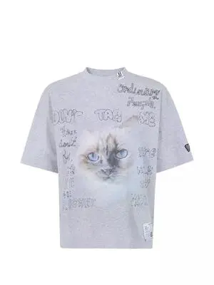 Mihara Yasuhiro Cat-print T-shirt