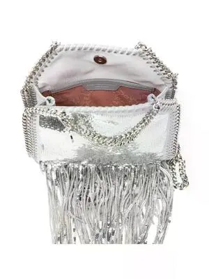 Stella McCartney Mini Falabella Fringed Tote Bag - Silver