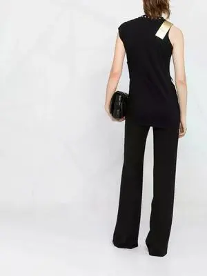 Balmain Mix-print Asymmetric Top