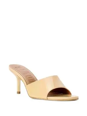 Staud Patent-finish Heeled Mules - Neutrals
