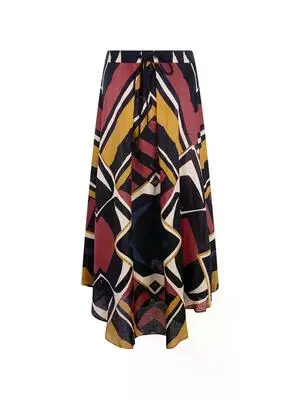 VOLANTIS Safi Geometric-print Maxi Skirt