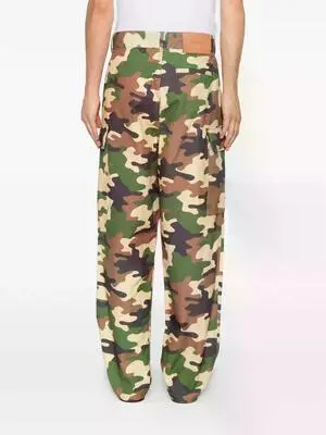 JW Anderson Camouflage-print Cargo Trousers - Green