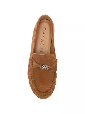 Casadei C-chain Suede Loafers