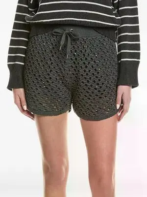 Brunello Cucinelli Sequin-embellished Crochet-knit Shorts