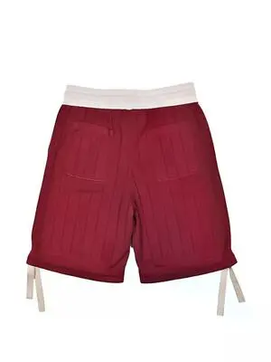 Brunello Cucinelli Ribbed-knit Drawstring Shorts - Red