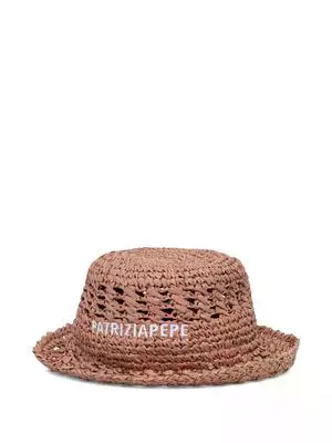 Patrizia Pepe Logo-embroidered Bucket Hat - Brown