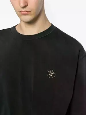 HTC LOS ANGELES Stud-embellished Logo-print T-shirt