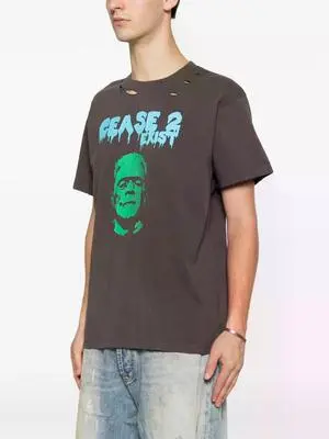 DAGGER Graphic-print Distressed T-shirt